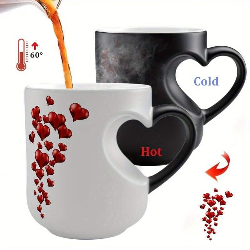 Heart-Shaped Color Changing Magic Ceramic Mug – Viralona